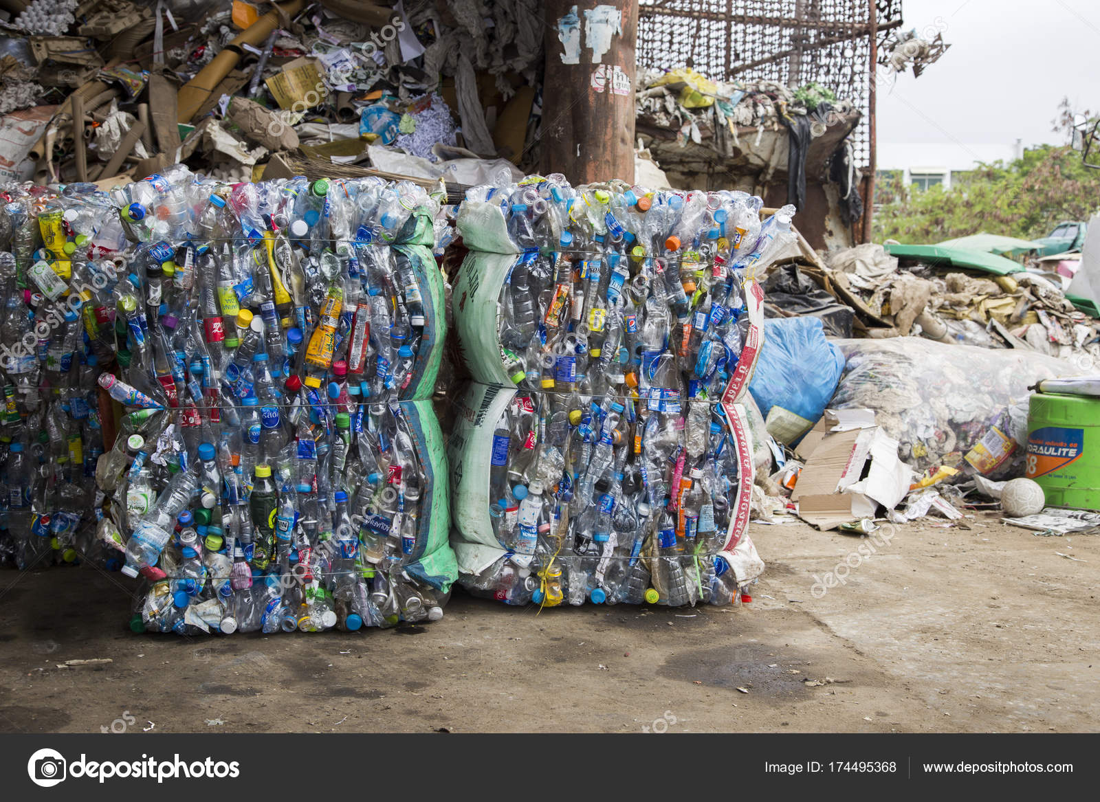 Recycle plastic from water bottle — Stock Editorial Photo © yanukit ...