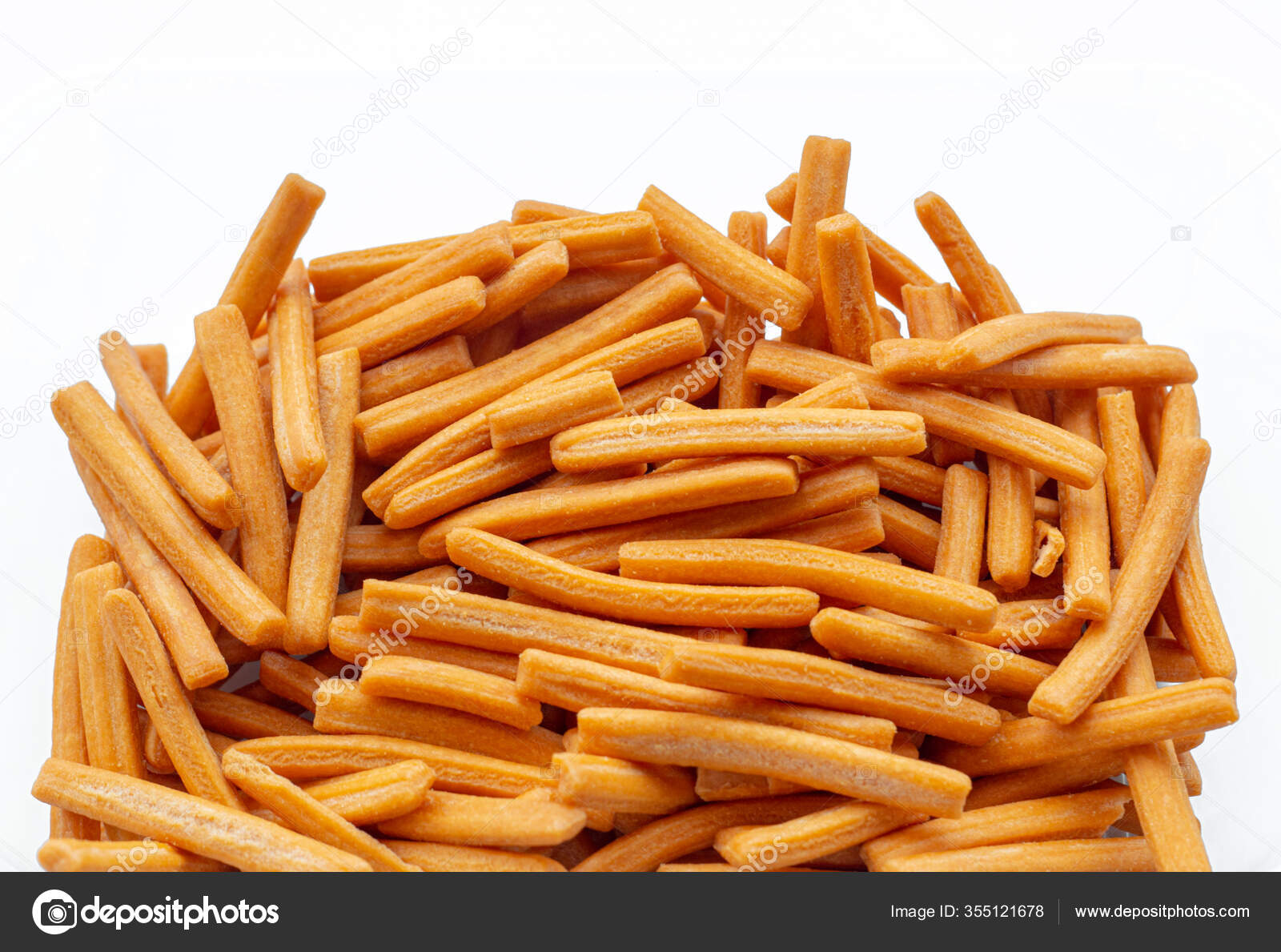 Cripy Thai Snack Strip White Background — Stock Photo © yanukit #355121678
