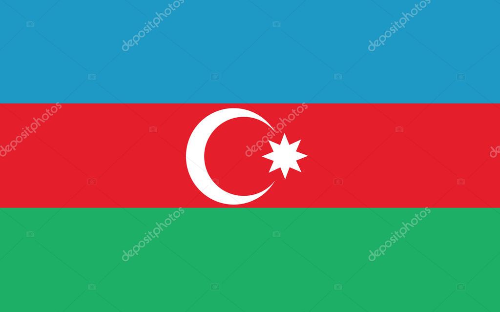 Azerbaycan Bayrak Vektör Grafiği Dikdörtgen Azerbaycan Bayrak Çizimi ...
