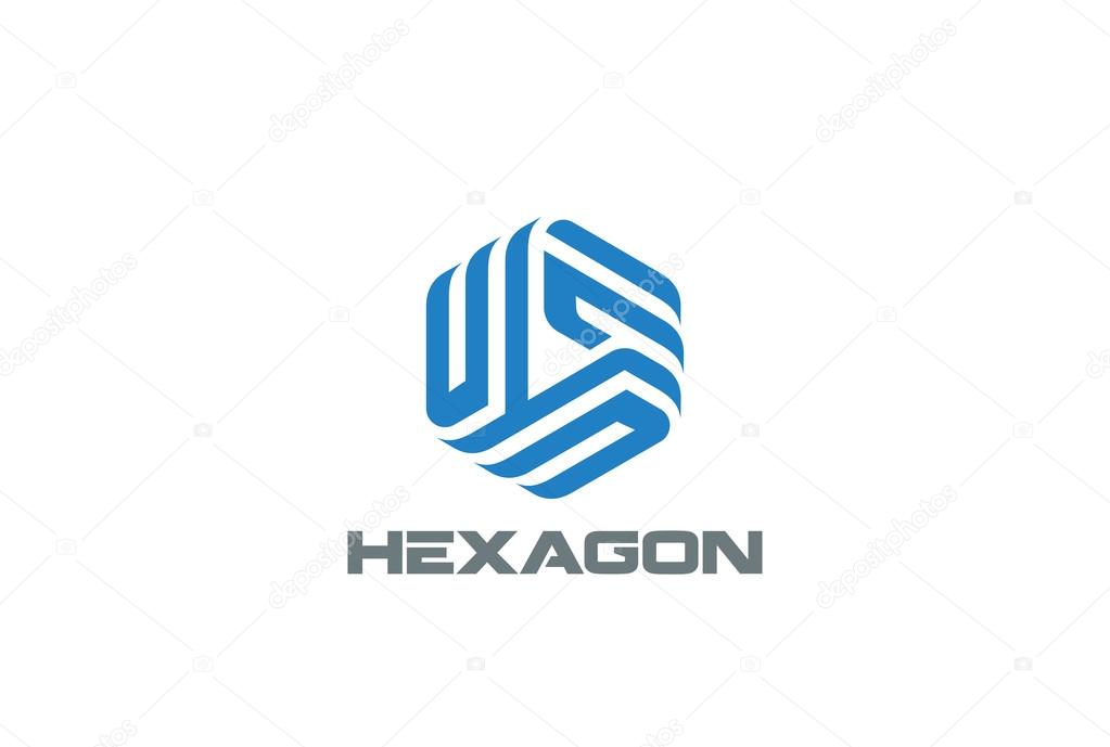 Hexagon Logo abstract corporate design Stock Vector by ©Sentavio 125547900