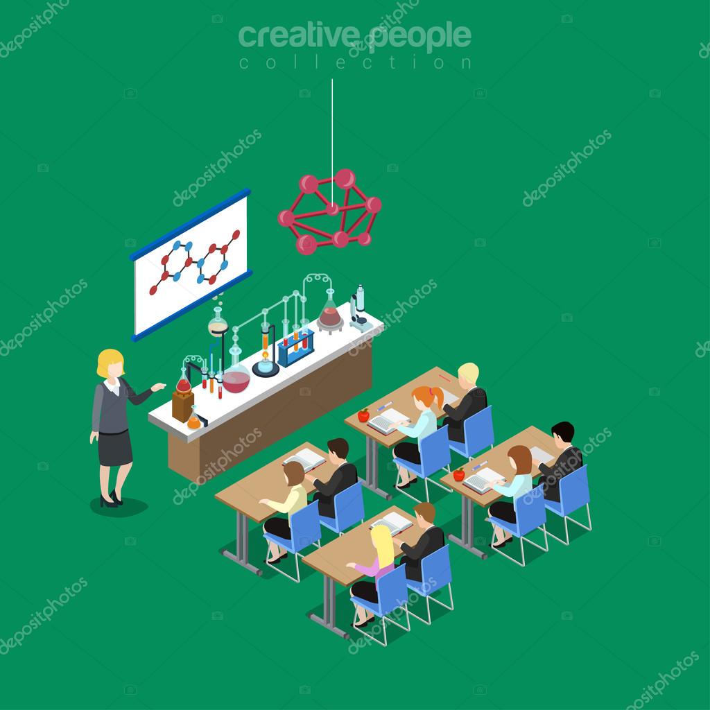 Science classroom interior in college Stock Vector Image by ©Sentavio ...