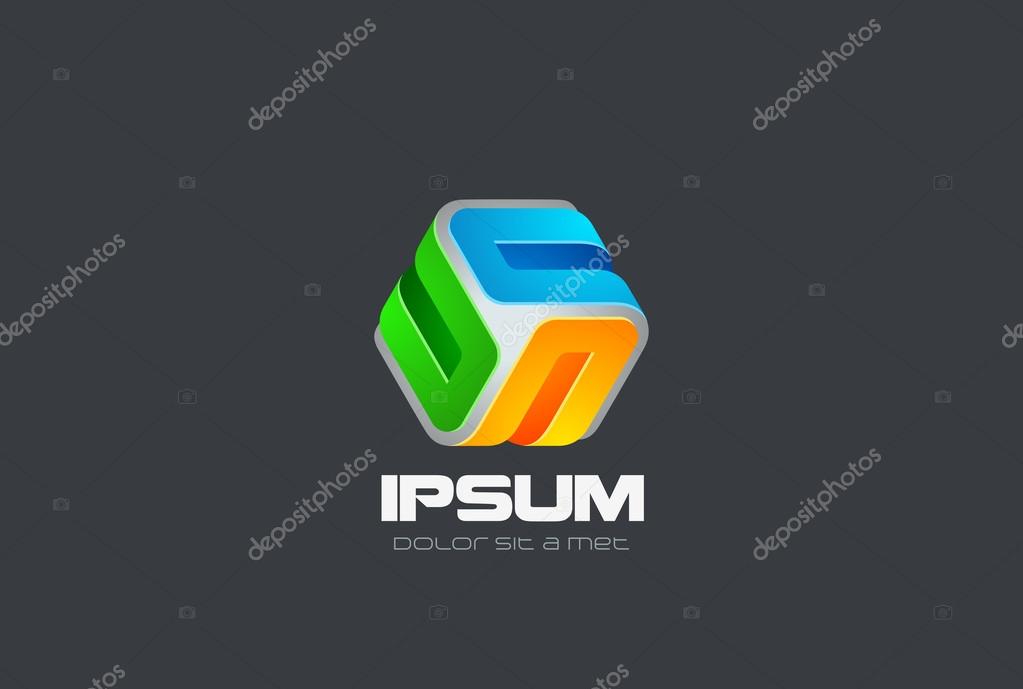 Hexagon Triple Logo Stock Vector by ©Sentavio 127211672