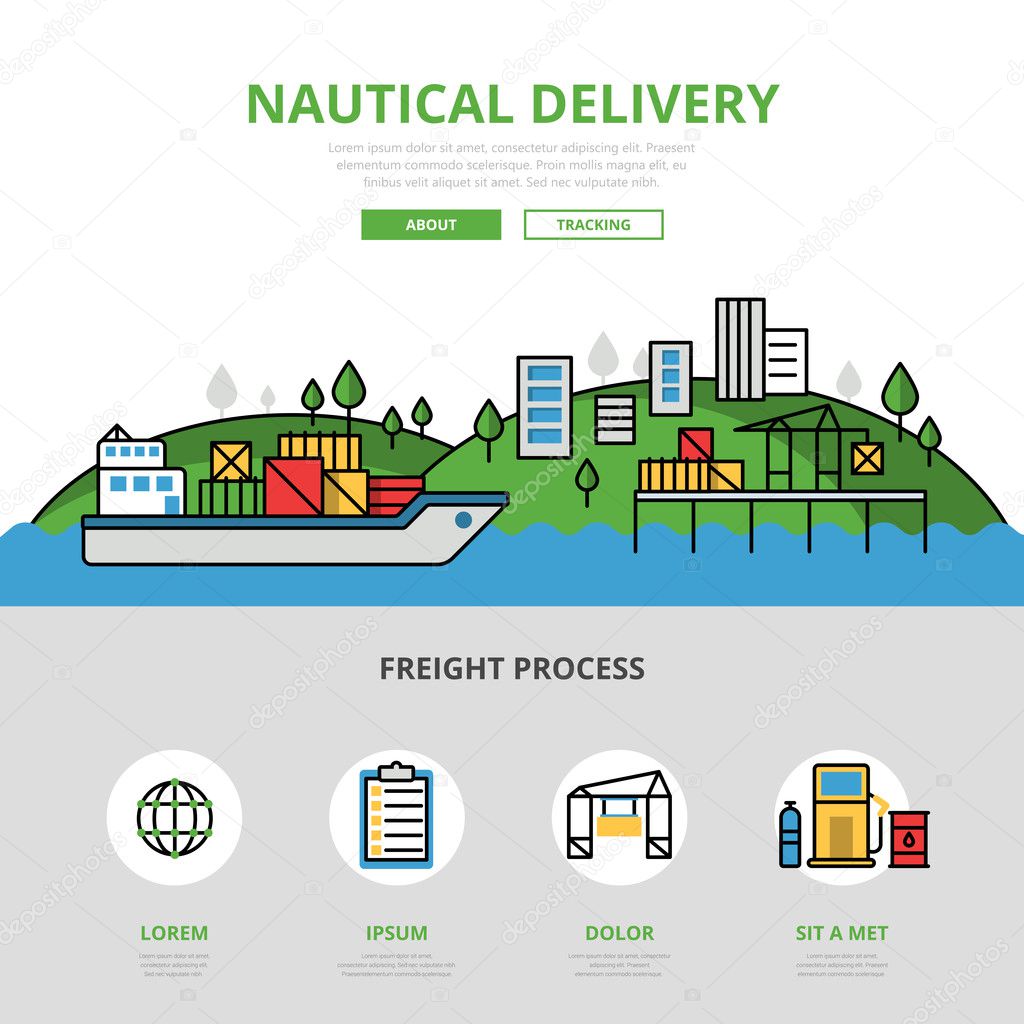 Water transport concept Stock Vector Image by ©Sentavio #128771120