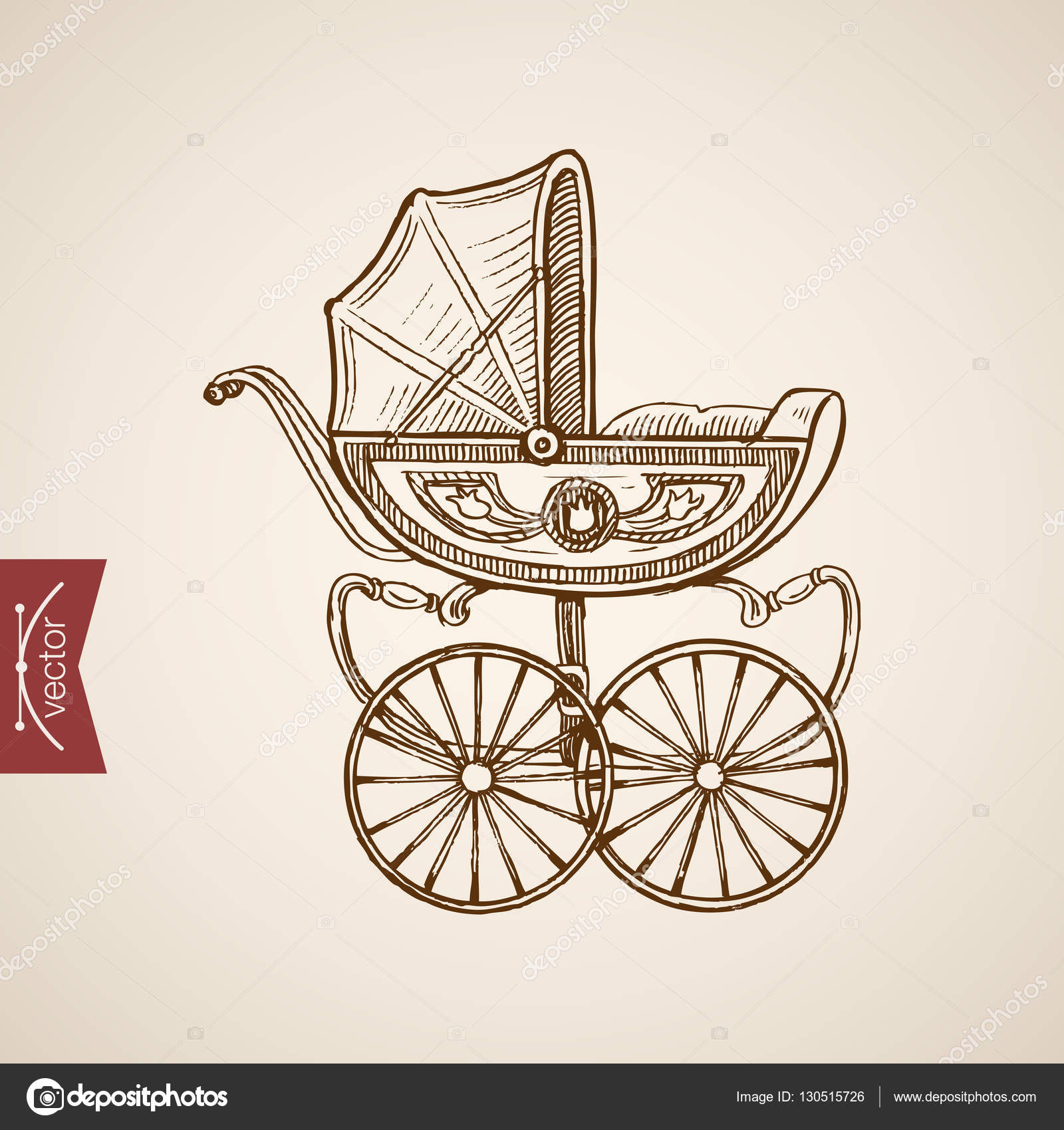 Baby Carriage Outline