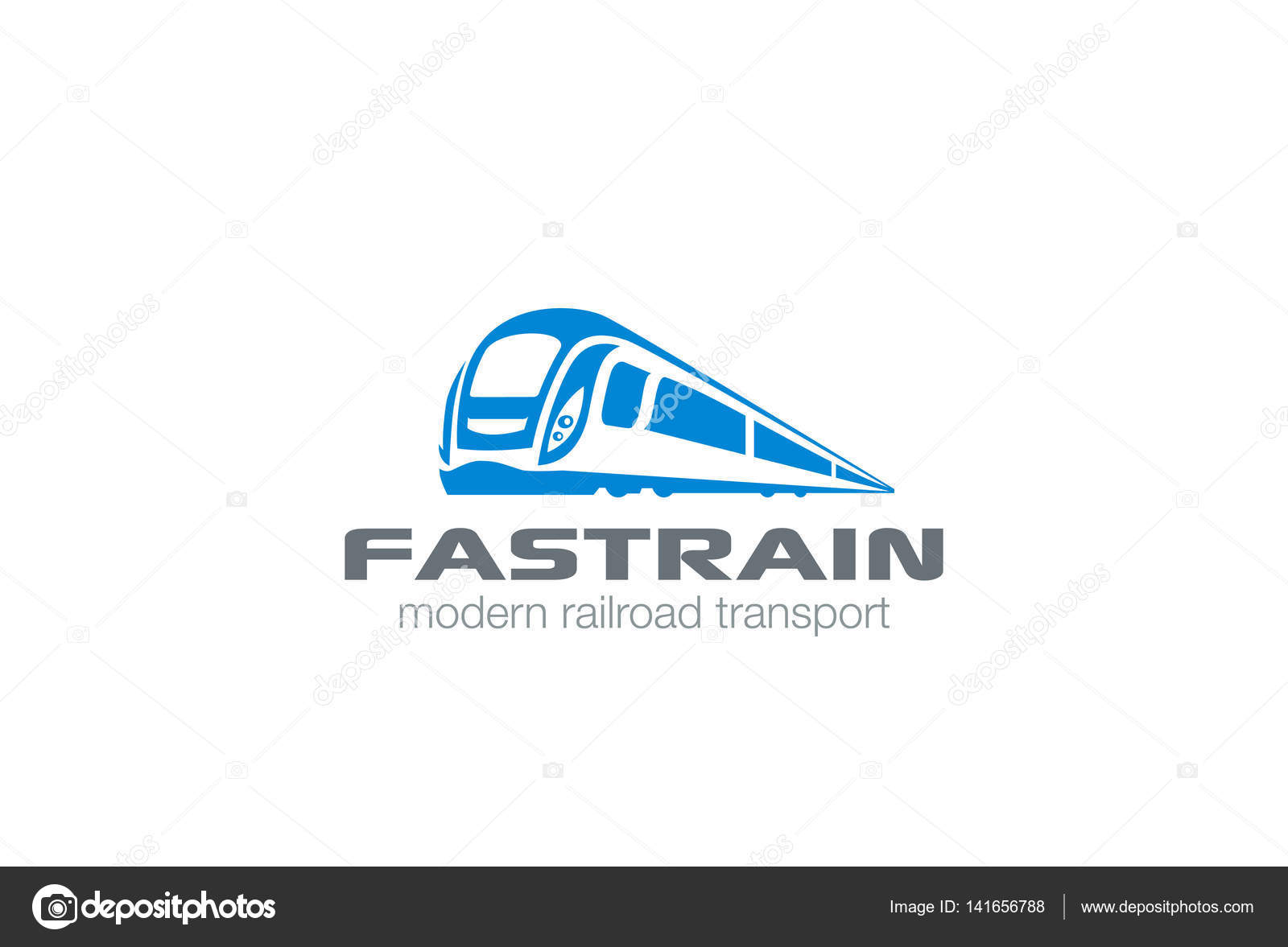 Modern Train silhouette Logo — Stock Vector © Sentavio #141656788