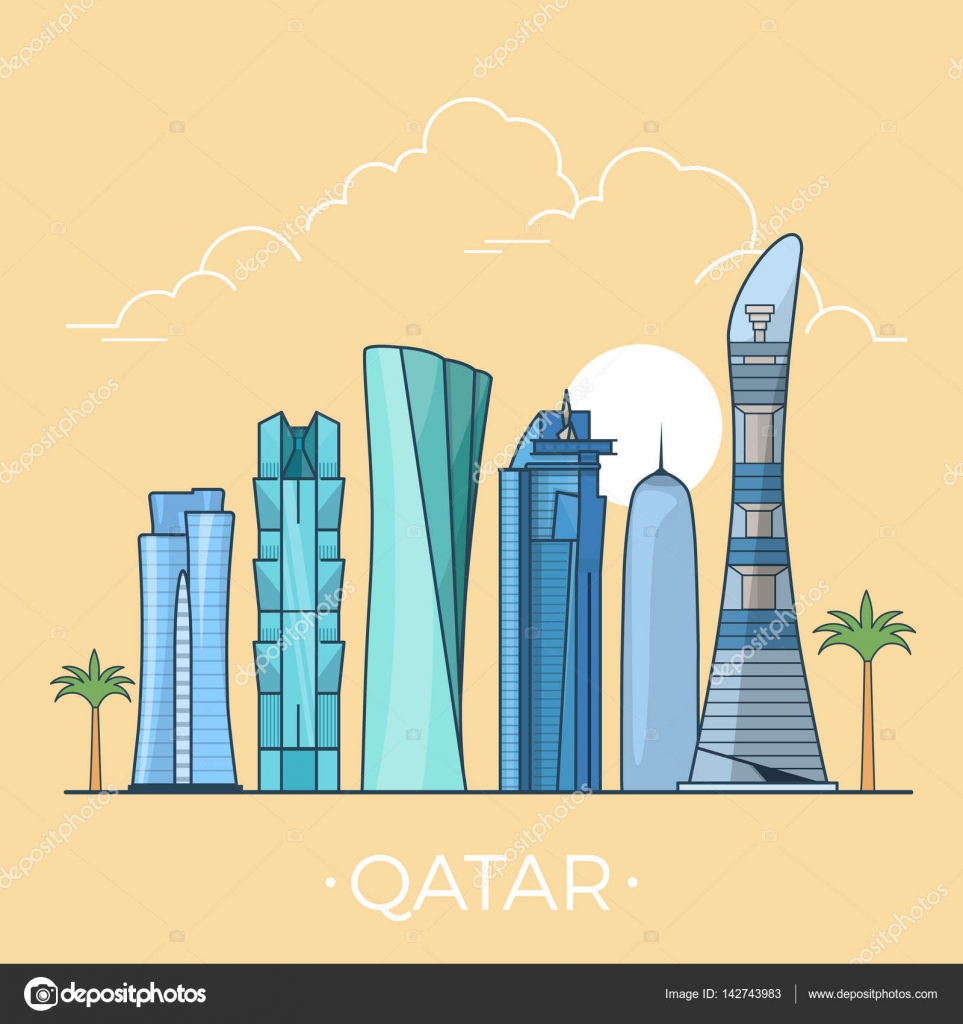 Qatar country design template. Stock Vector by ©Sentavio 142743983