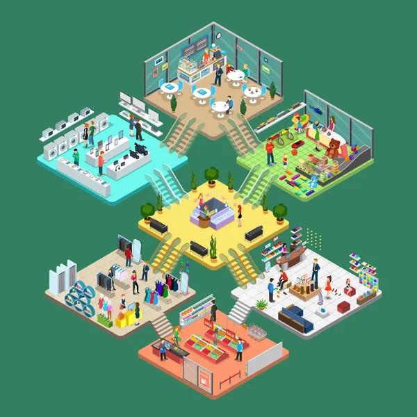 Isometric mall Stock Vectors, Royalty Free Isometric mall Illustrations ...