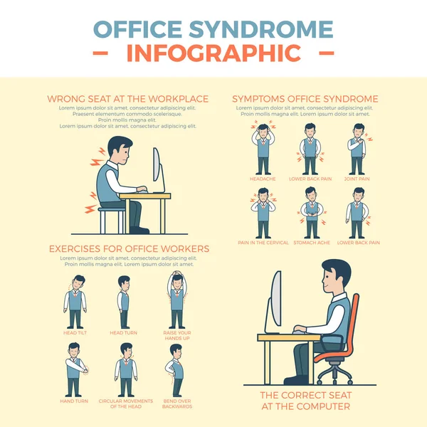 Office syndrome exercise Vector Images, Royalty-free Office syndrome ...