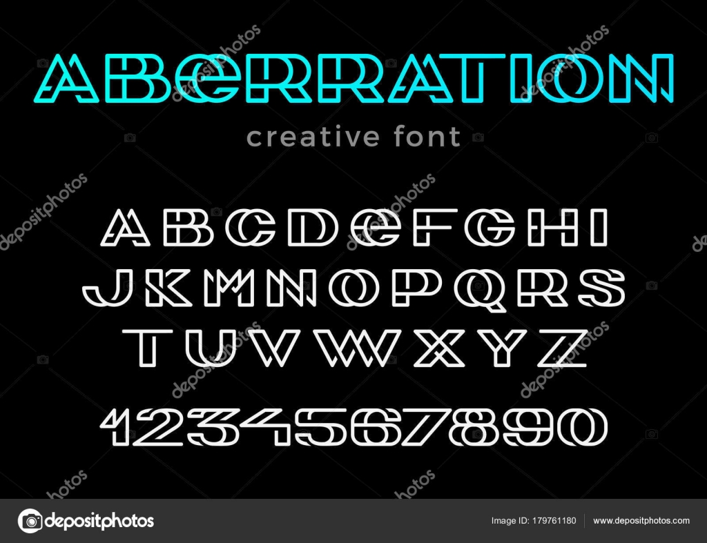 Creative Design Vector Linear Font Title Header Lettering Logo Monogram ...