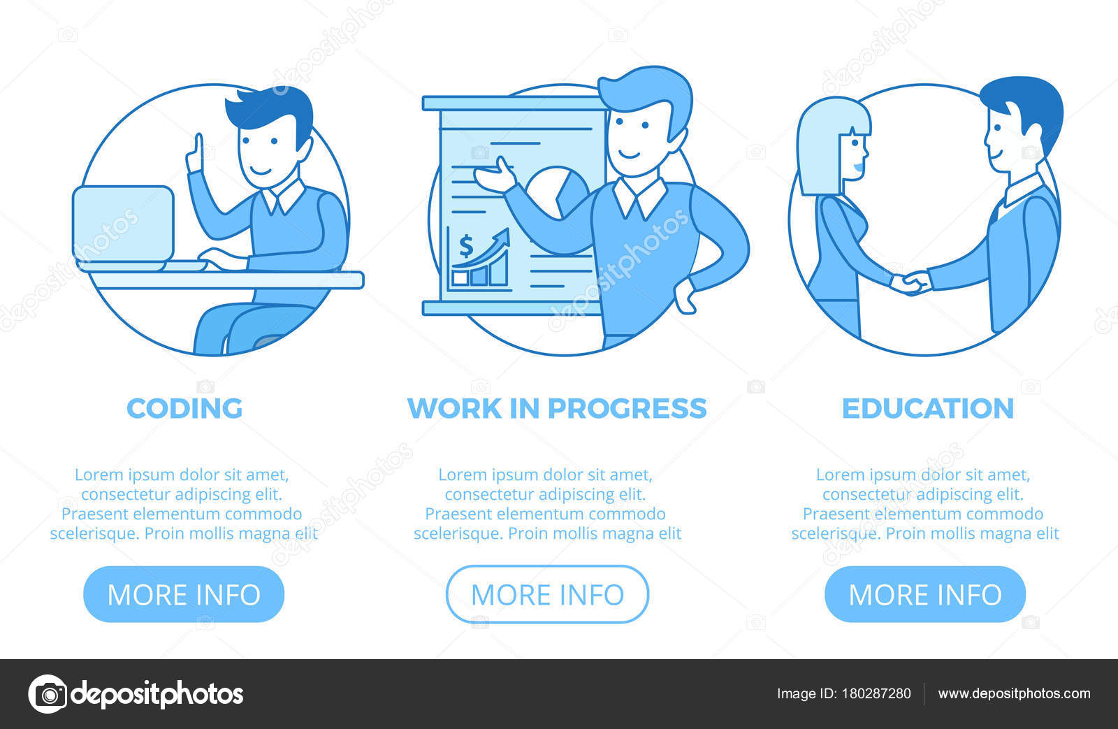 Linear flat page interface Stock Vector by ©Sentavio 180287280