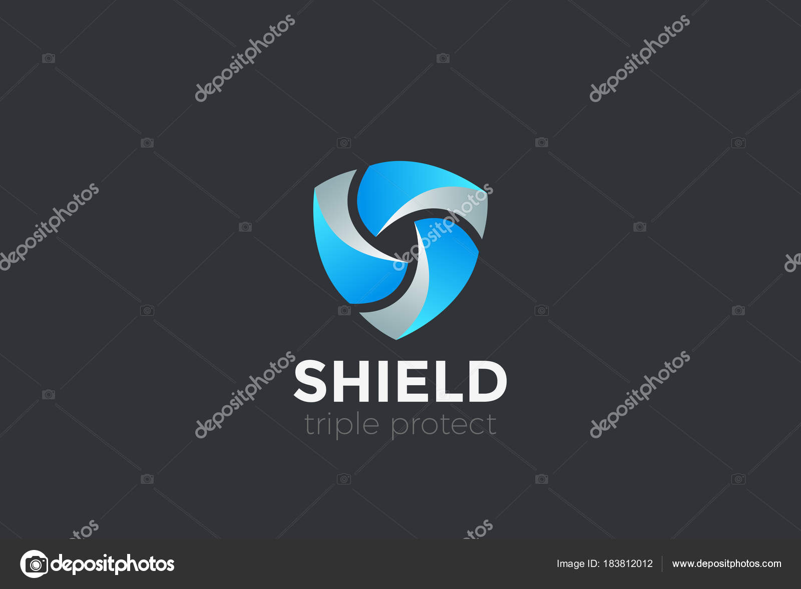 Shield Teamwork protect defense Logo design vector template Stock ...