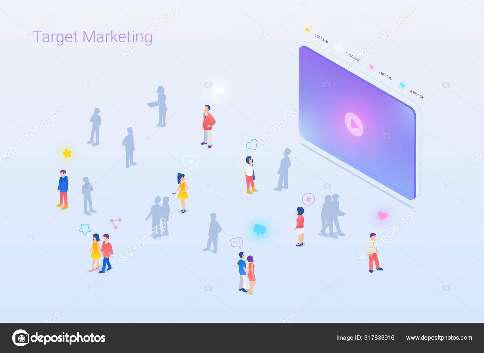 Target focus group audience for Video Stream Digital Content Mar Stock ...