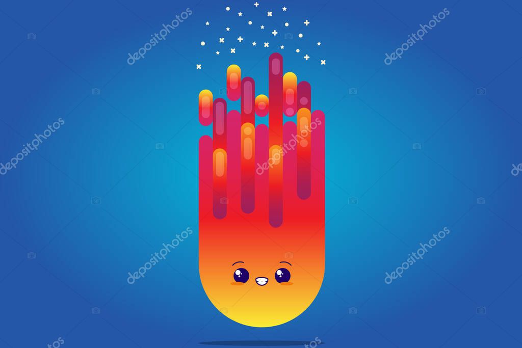 Cute & Adorable Fire Slime Emote Artwork Design Illustrator premium ...