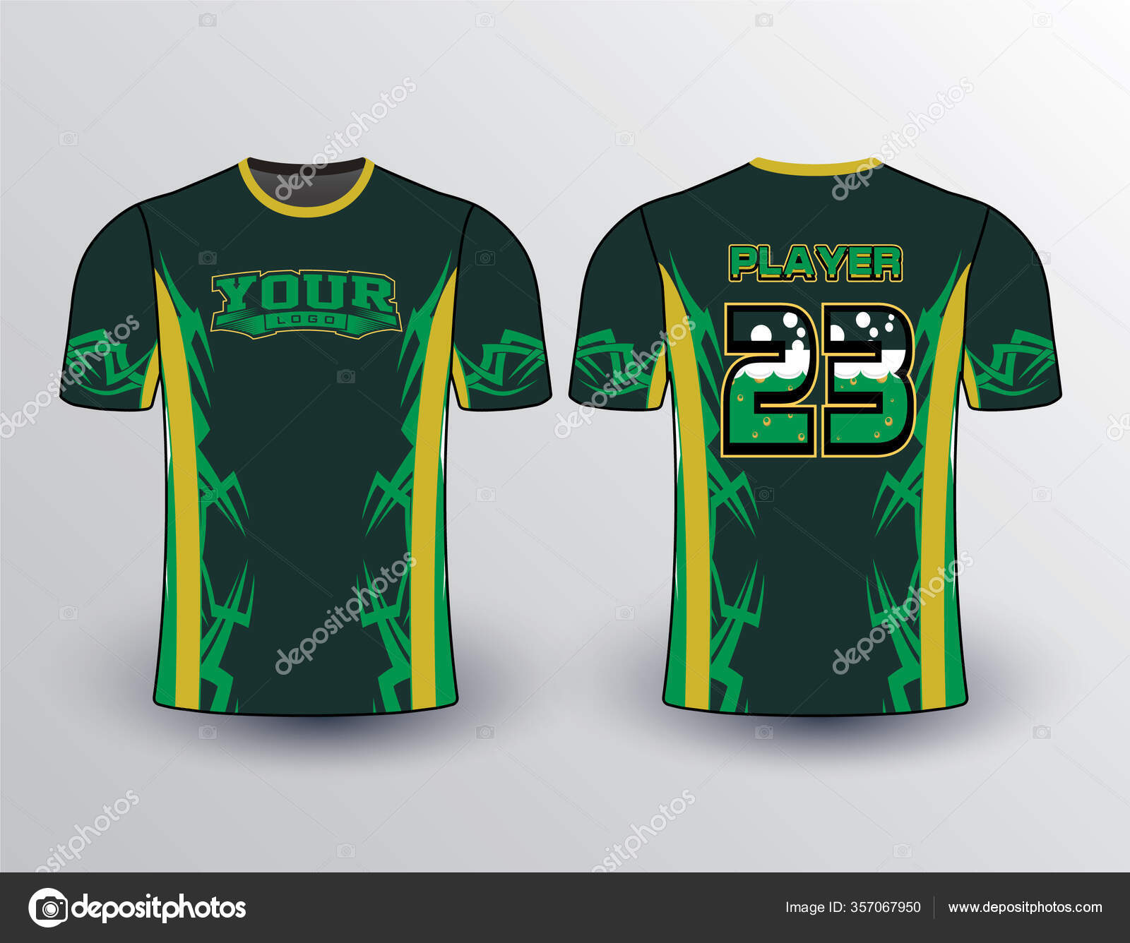Forest Green T Shirt Template