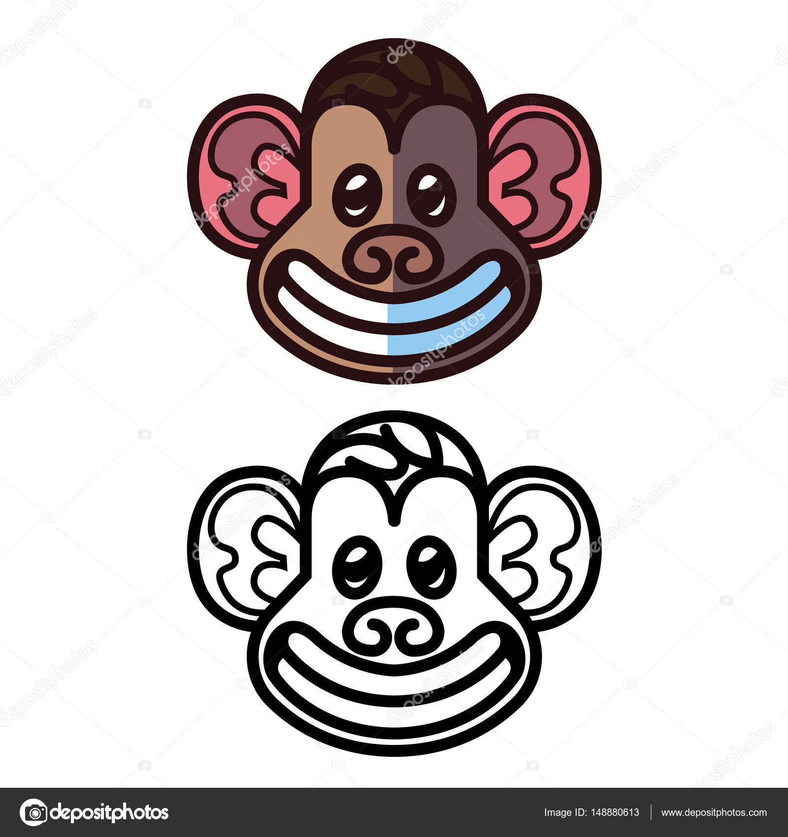 Monkey Face Template