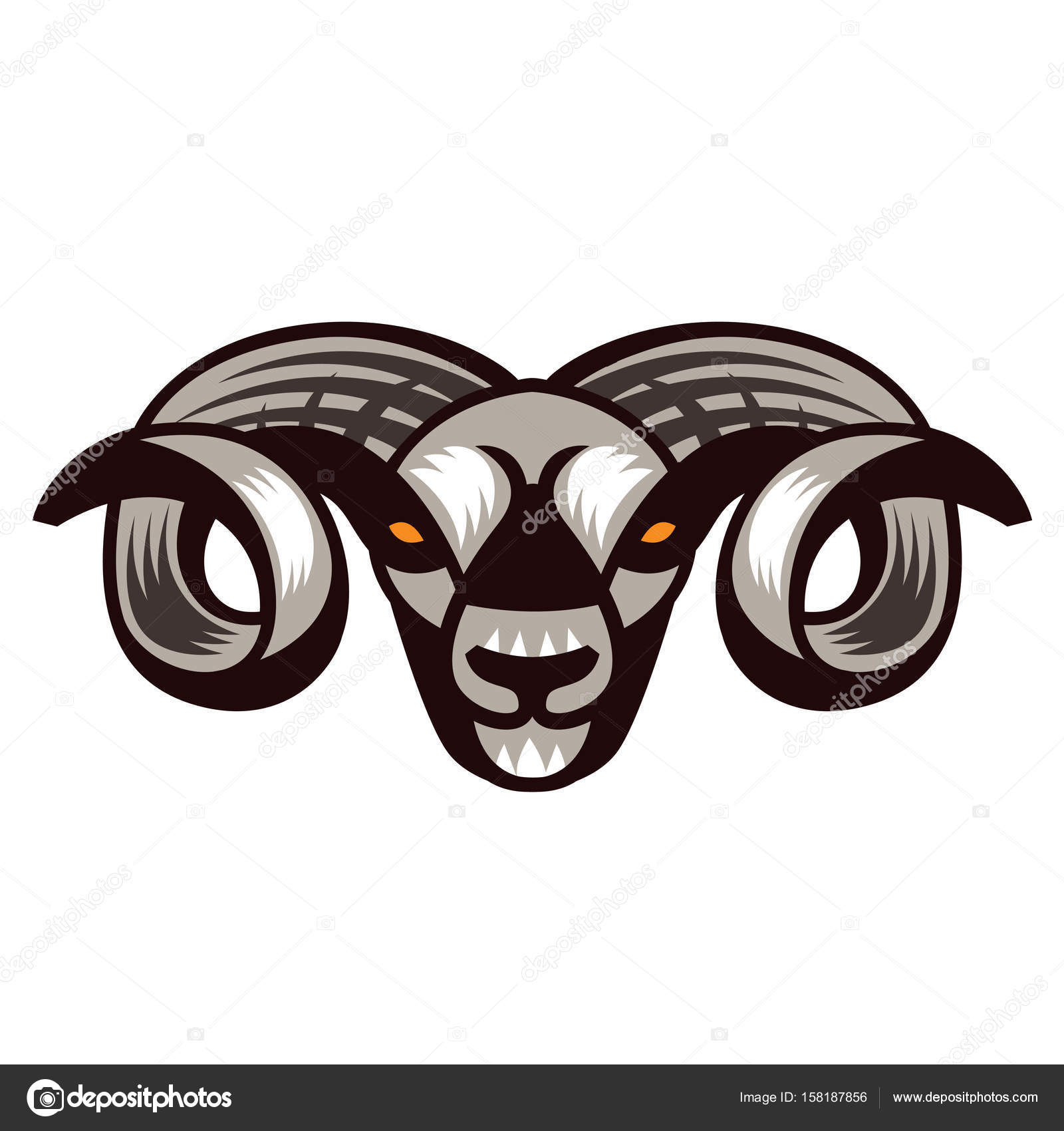 Cabeza de dibujo del carnero Vector de stock #158187856 de ©AnnaSuchkova