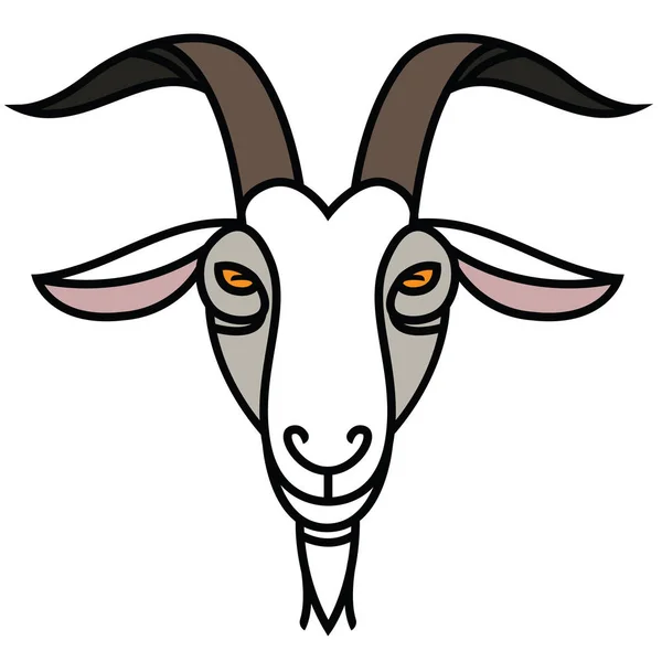 Linear stylized drawing Goat's head — Stock Vector © AnnaSuchkova ...