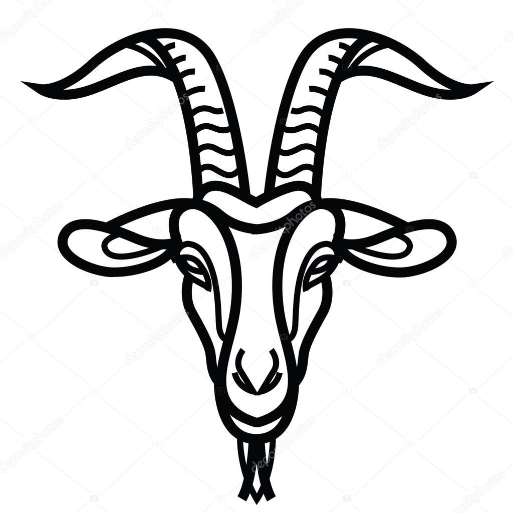 Contorno Del Disegno Di Capra