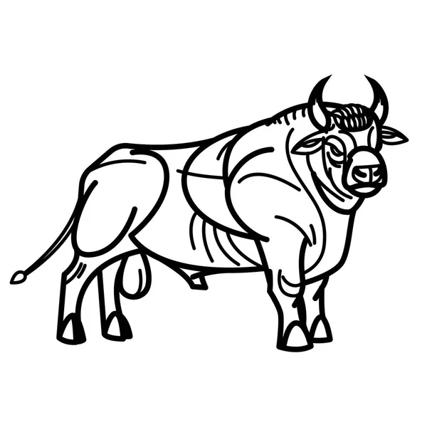 Freehand Sketch Illustration Charging Bull Doodle Hand Drawn — Stock ... Freehand Sketch Illustration Charging Bull Doodle Hand Drawn — Stock ...