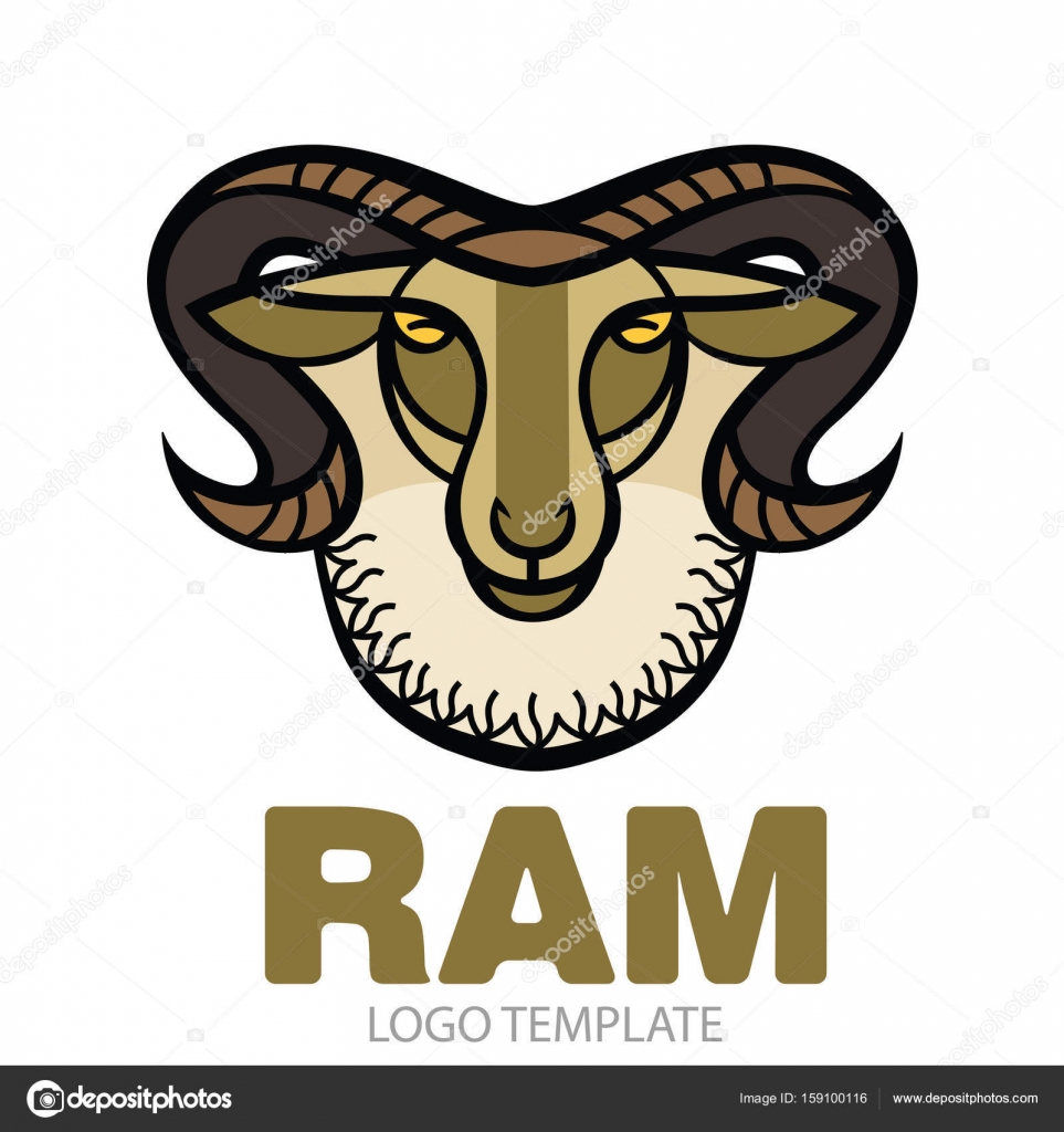 Drawing head of ram — Stock Vector © AnnaSuchkova #159100116