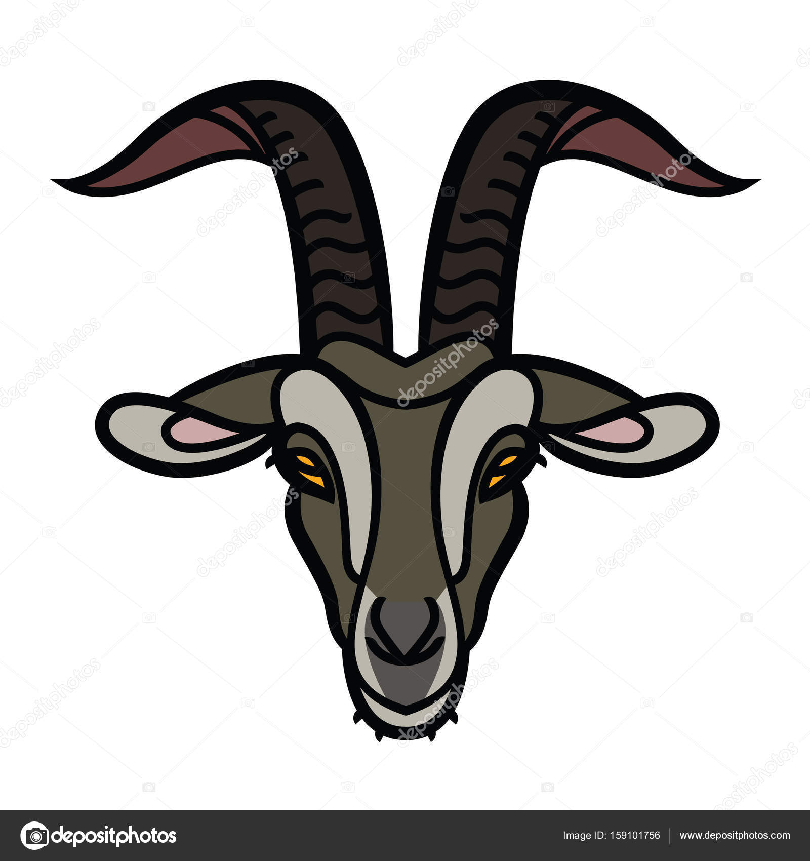 Cartoon Goat Head
