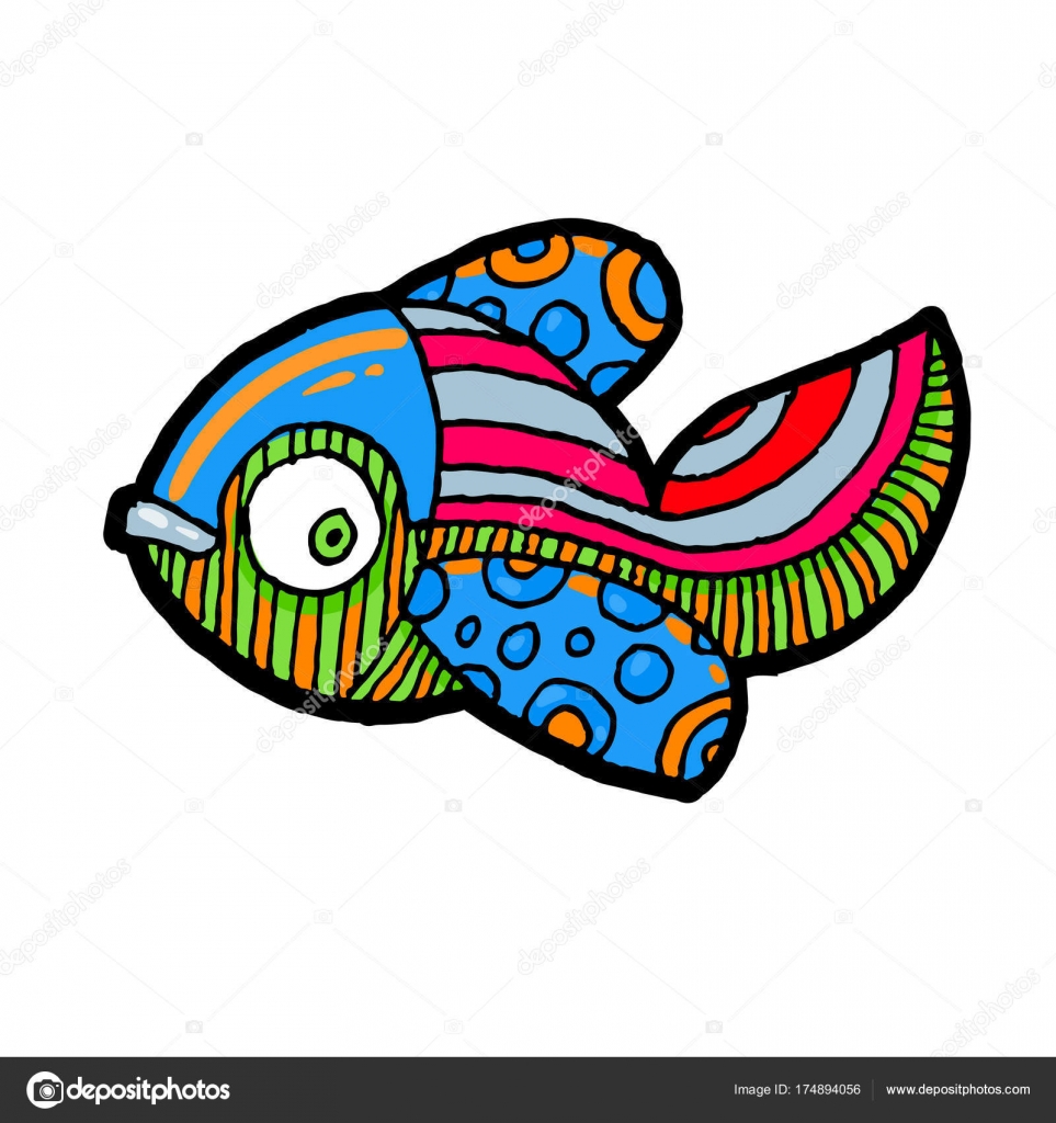 Cartoon comics sea or river fish Stock Vector Image by ©AnnaSuchkova ...