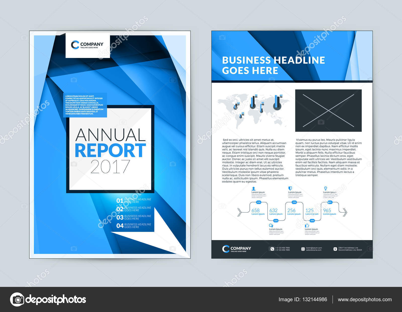 Annual report cover design template. Vector flyer design template ...