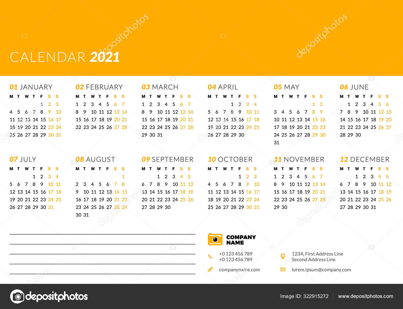 Takvim 2021 yıl. Hafta Pazartesi günü başlar. Yazdırılabilir vektör ...