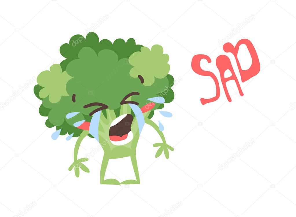 Dibujo de dibujos animados emoji vegetariano. Comida emocional dibujada ...