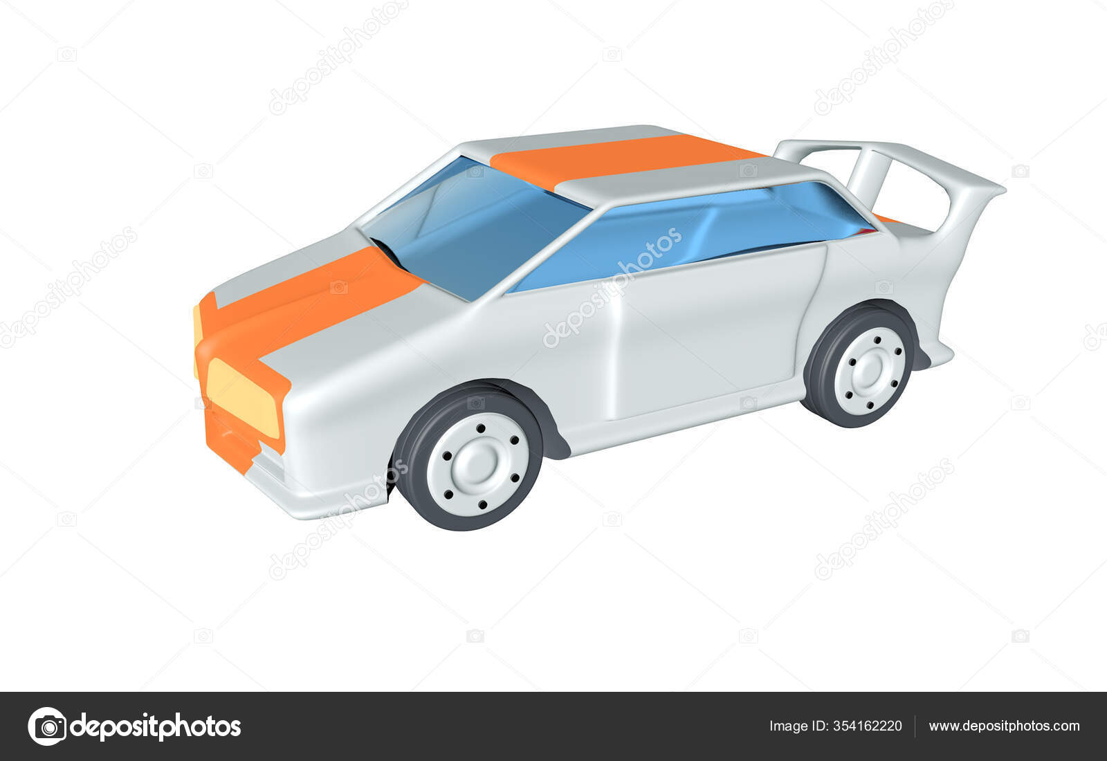 Cartoon Racing Car Illustration Render Stock Illustration by ©Olexandr ...