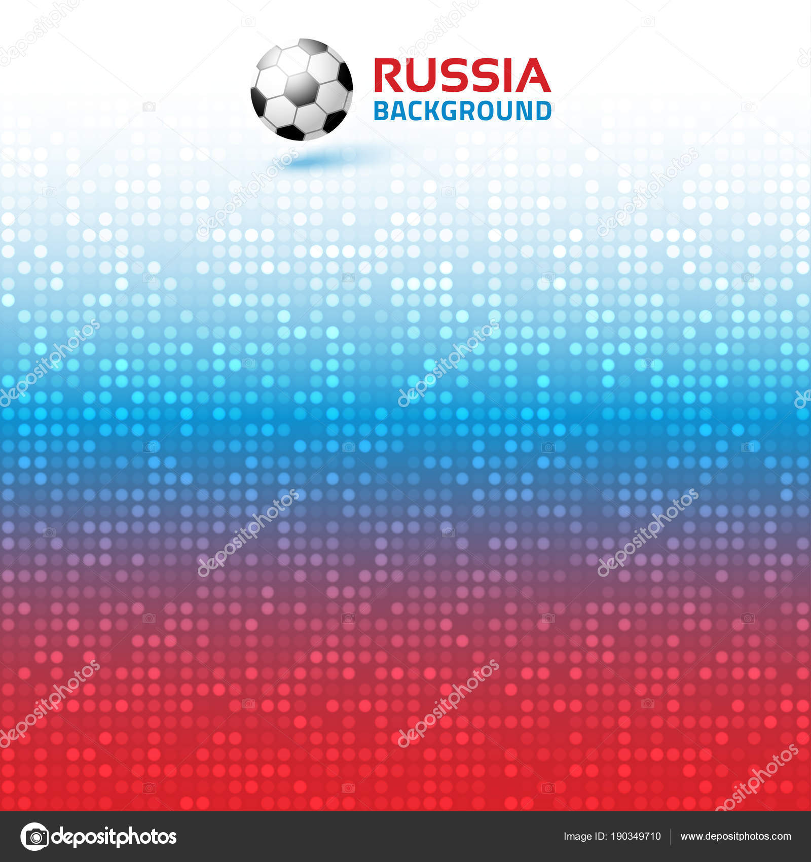 Gradient bright red blue pixel digital background. Russia 2018 flag ...