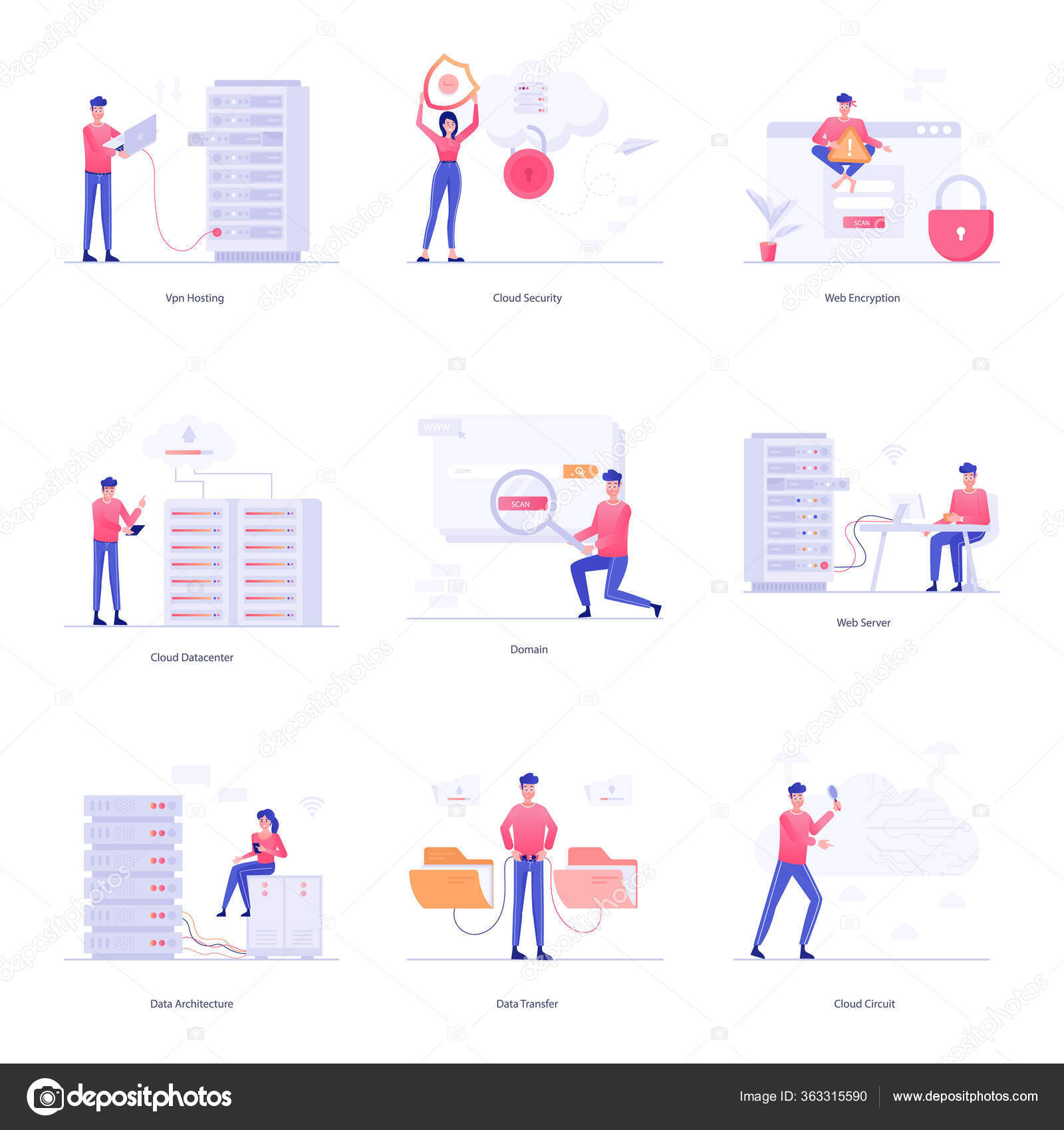 Stay Secure Cyber Web Hosting Pack Exhibiting Here Make Your Stock ...