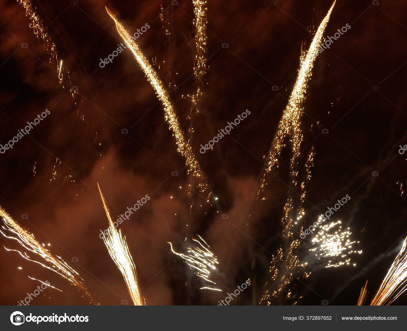 White Fireworks Show Magic Fire Image Features Rays — Stock Photo ...