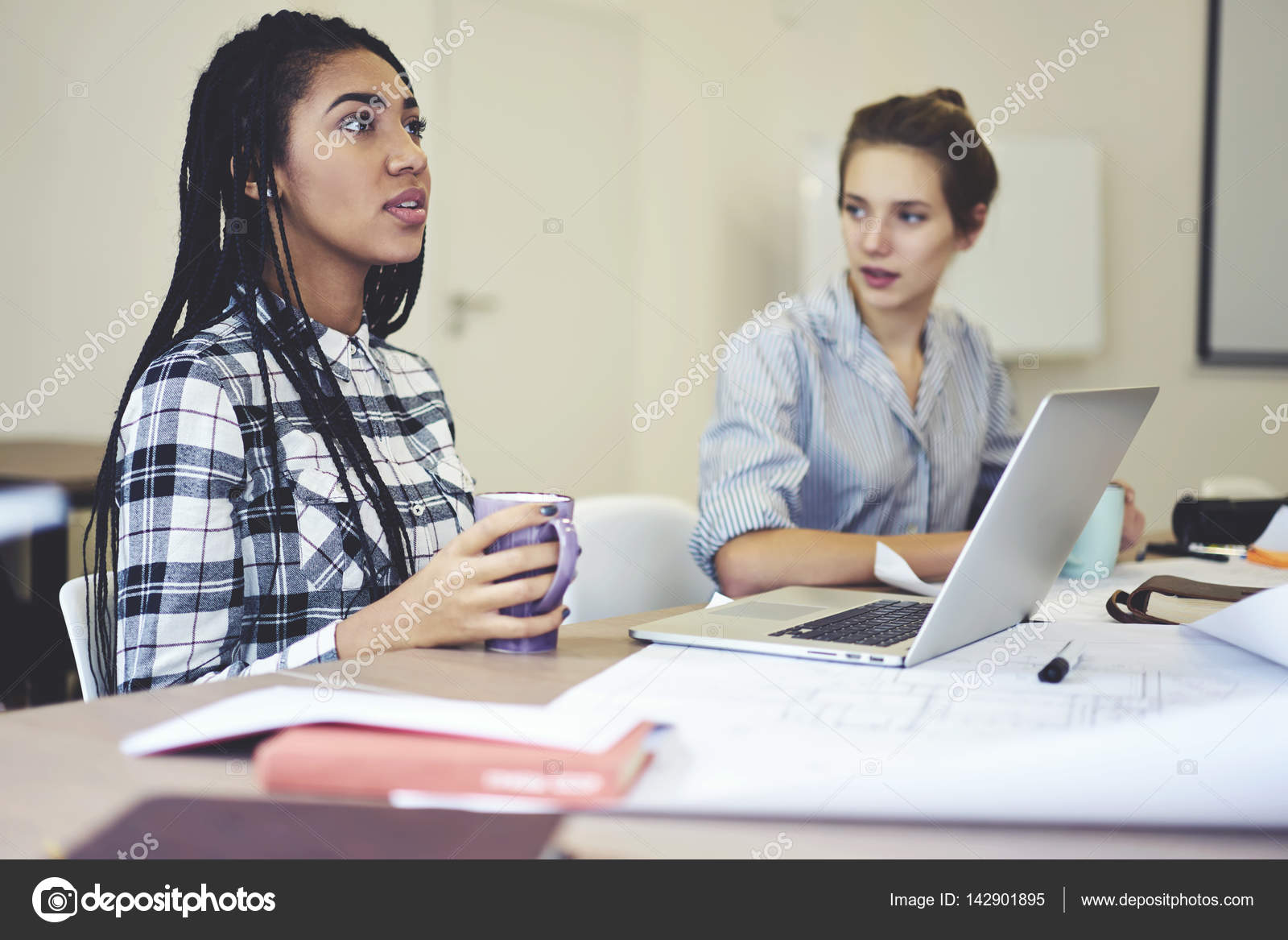 Students practicing in drawing graphics — Stock Photo © GaudiLab #142901895