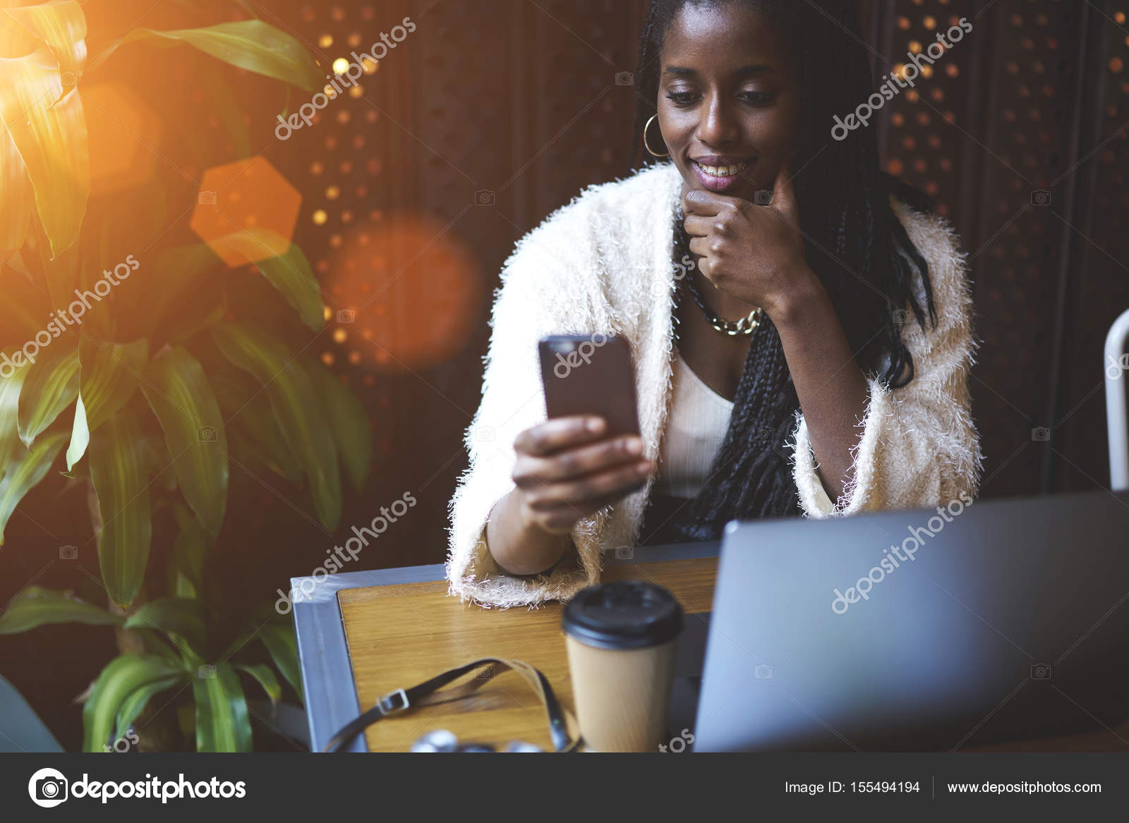 Young model chatting in network Stock Photo by ©GaudiLab 155494194