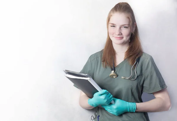 Young Woman Ambulance Doctor White Background ⬇ Stock Photo, Image by ...