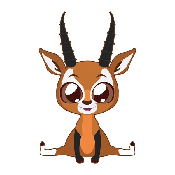 National animal springbok holding the flag of South Africa — Stock ...