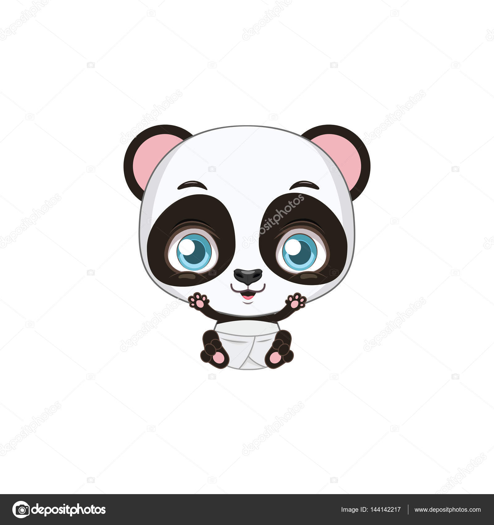 Lindo bebé panda ilustración Vector de stock #144142217 de ©AgnesSz