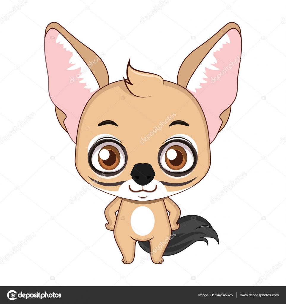 Cute stylized cartoon jackal illustration Stock Vector by ©AgnesSz ...