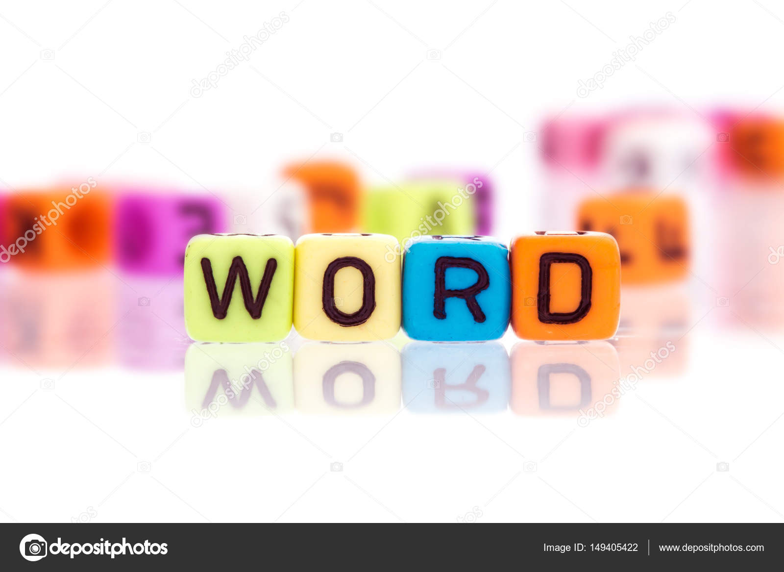 Colorful alphabet word cube of WORD Stock Photo by ©photorista 149405422
