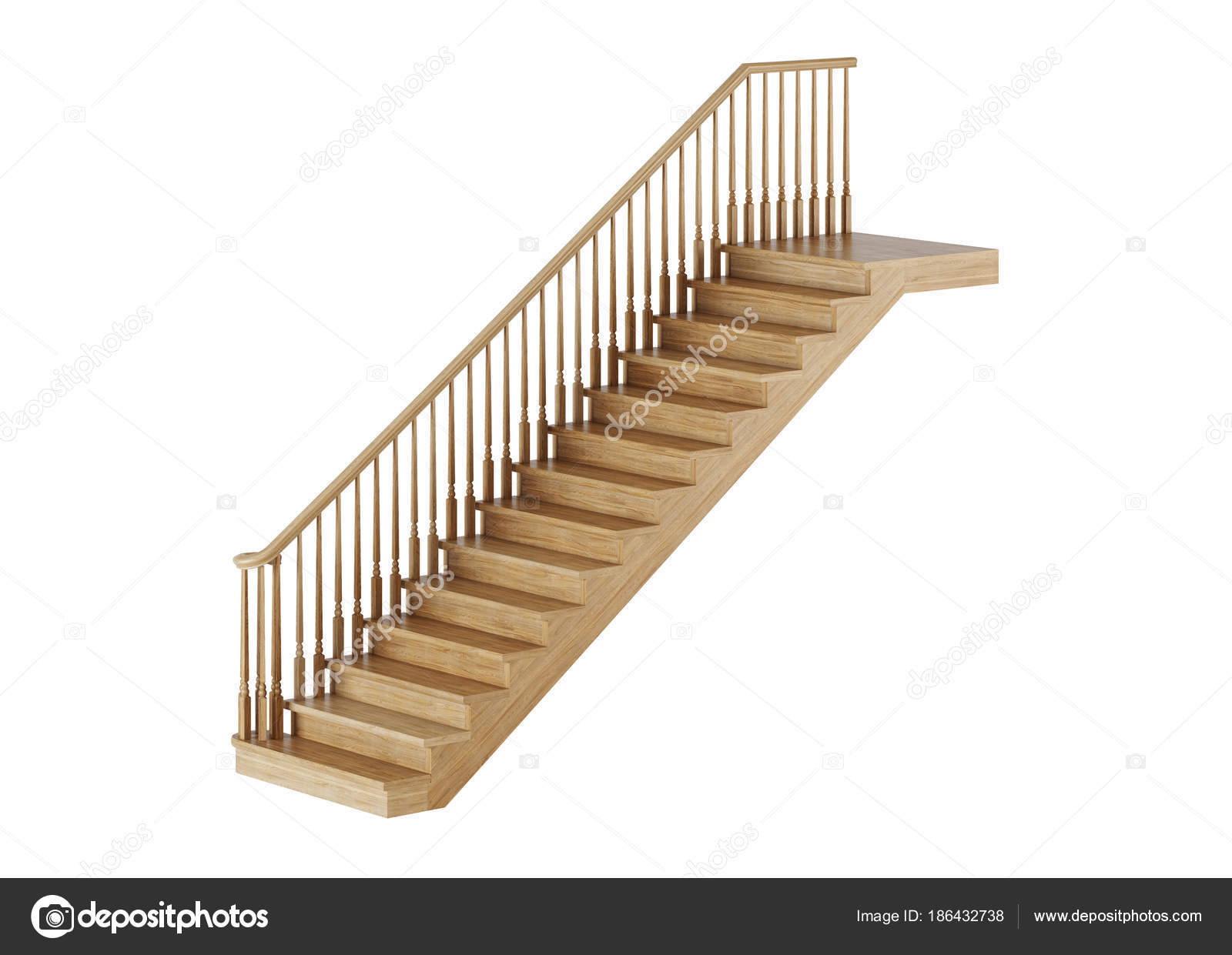 Stairs White Background Rendering Stock Photo by ©ArtemP1 186432738