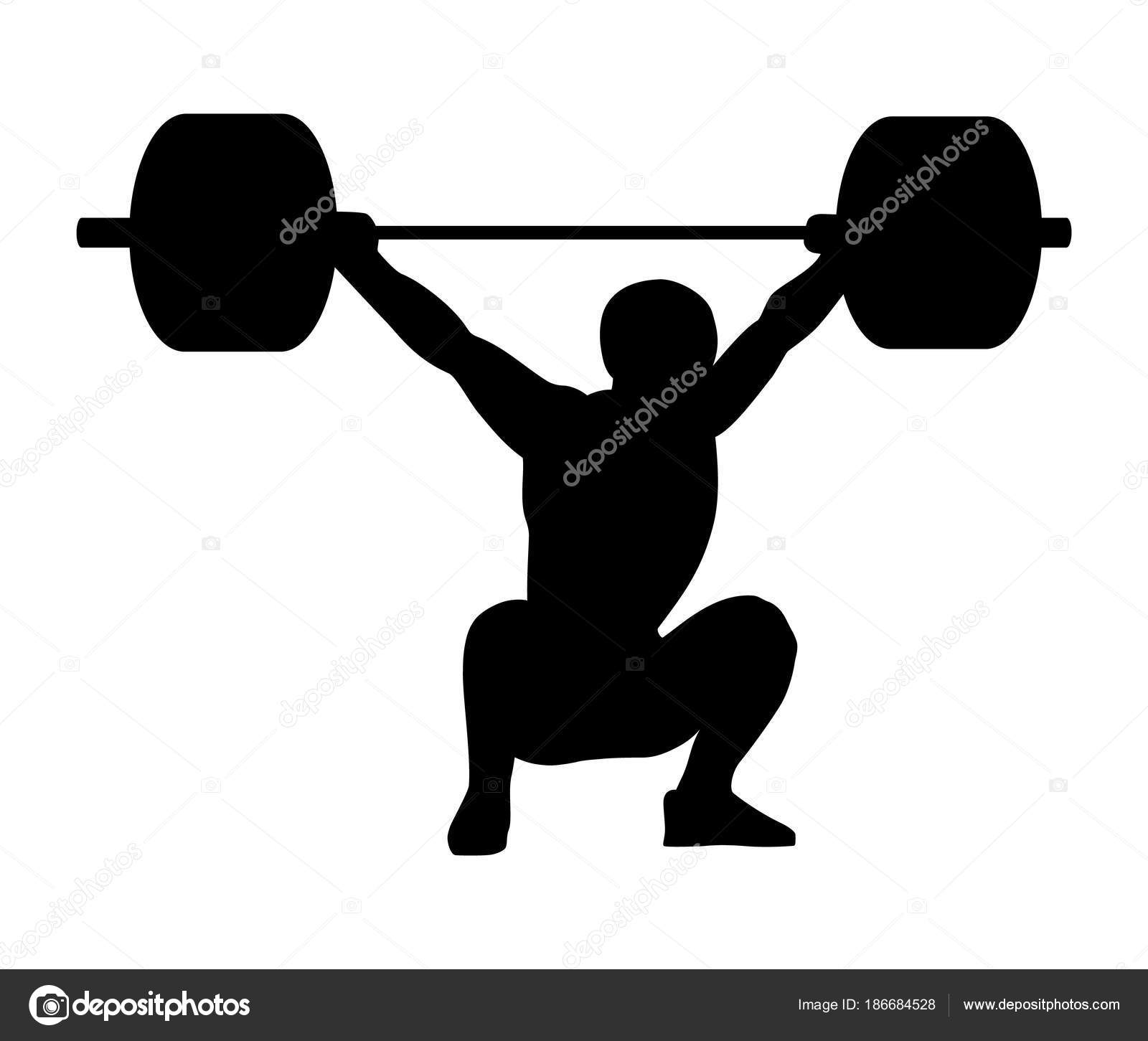 Barbell Snatch Silhouette