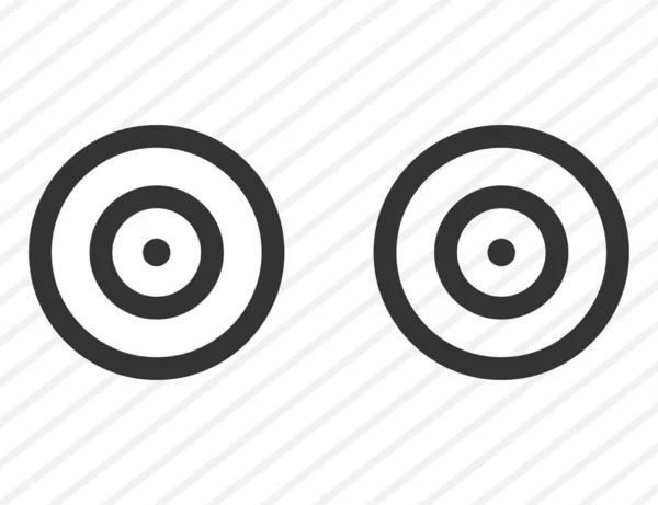 Objetivo negro o círculo objetivo para dardos o negocios. Concepto de ...