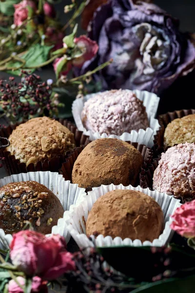 Made by hands raw candy healthy food - Stock Image - Everypixel