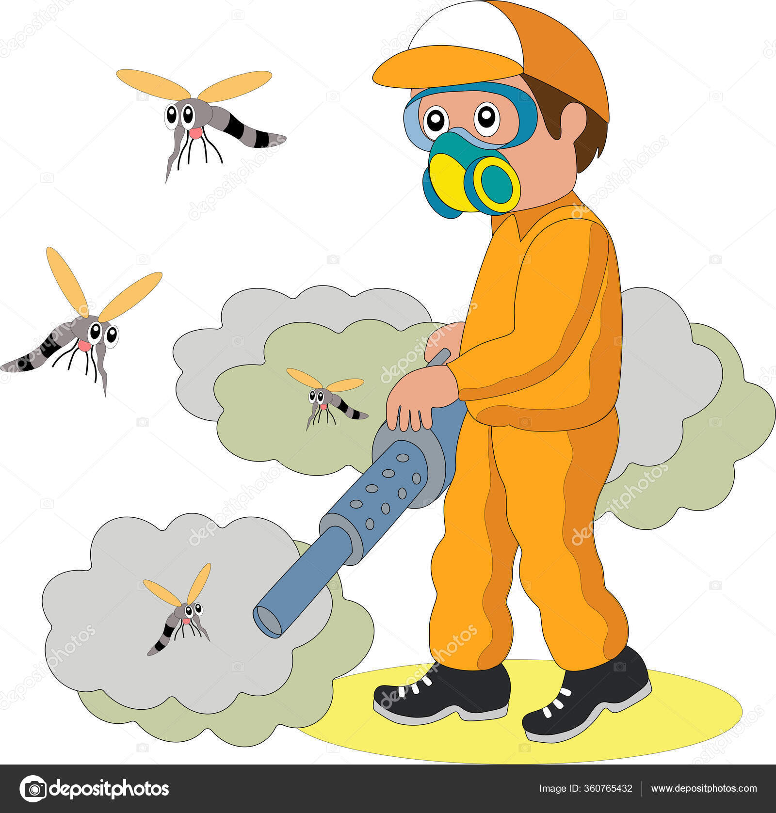 Illustrations Disinfectants Fogging Kill Insect Stock Vector by ...