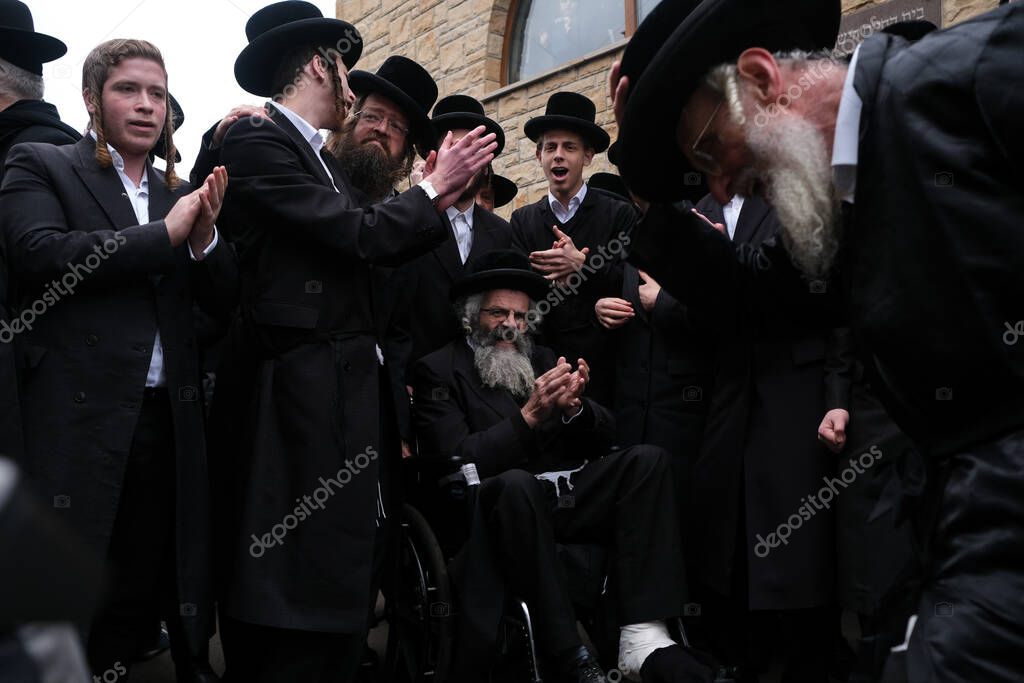 Lelow, Polonia 02 de febrero de 2020: Judíos ortodoxos jasídicos ...