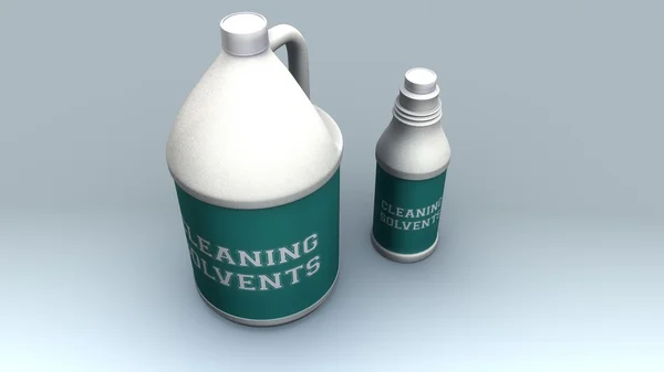 Cleaning solvents bottle and canister — Stock Photo © sciencepics ...