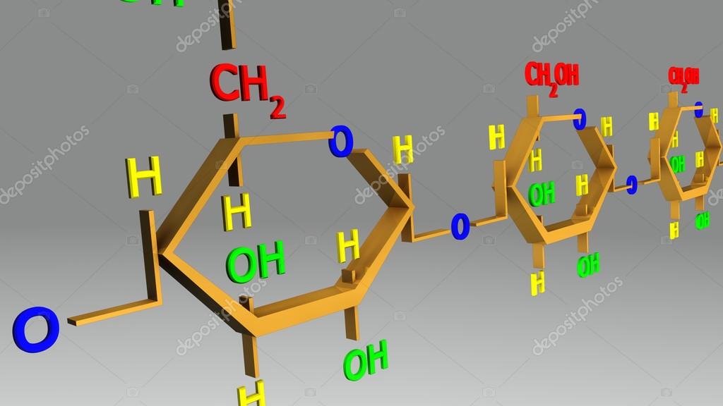 Amylopectin molecular structure — Stock Photo © sciencepics #125400780