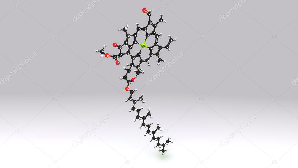 Fórmula de estructura molecular de clorofila B: fotografía de stock ...