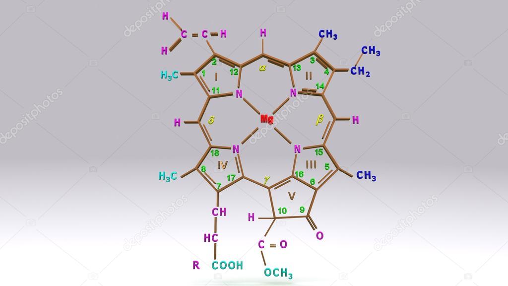 Chlorophyll C molecular structure formula Stock Illustration by ...